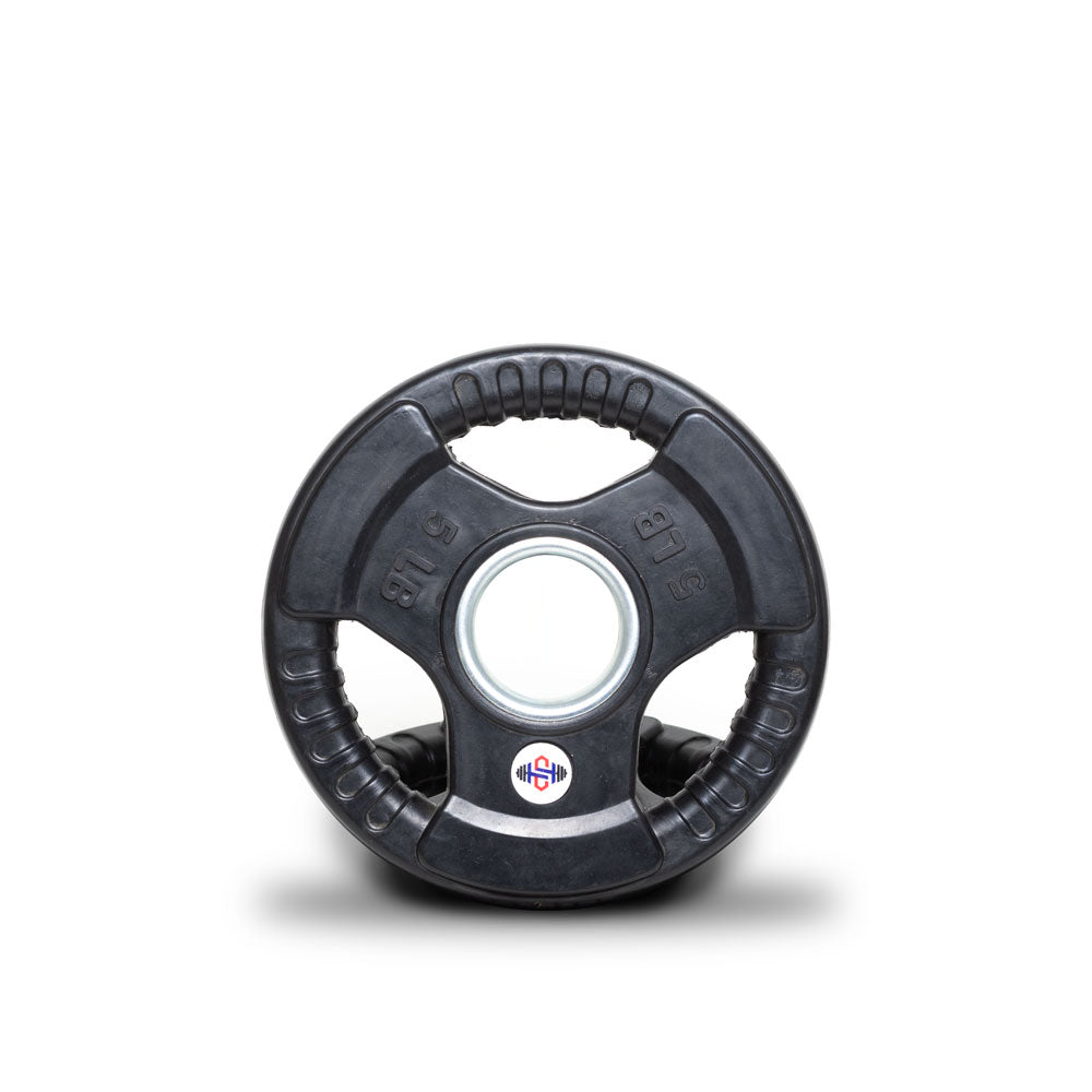 Black Rubber Handle Plate Weight - 5 LBS – Commercial Home Gym